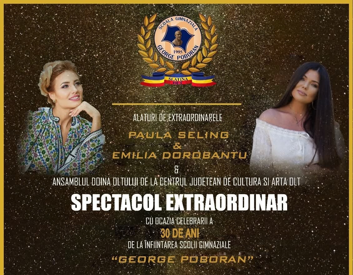 Școala Gimnazială "George Poboran" Slatina marchează împlinirea a 30 de ...