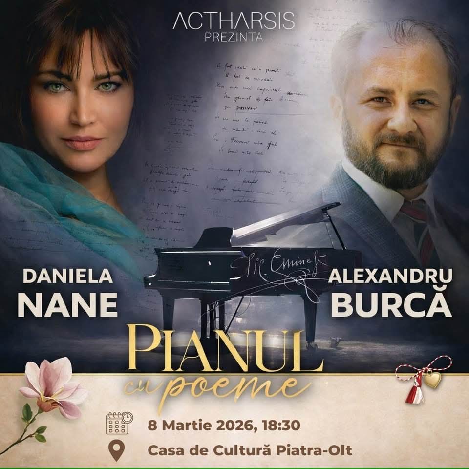 Spectacolul "Pianul de poeme", susținut de artiștii Daniela Nane și ...